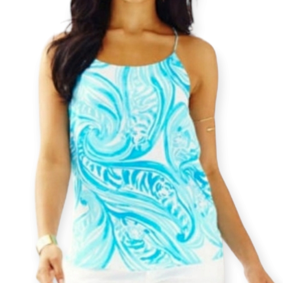 Lilly Pulitzer | Tops | Lilly Pulitzer Sea Ruffles Belle Tank Top ...